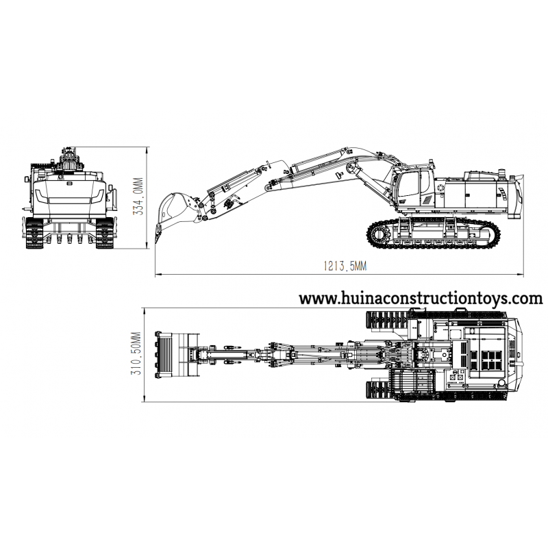 Kabolite 970 RC Excavator – Huina Construction Toys
